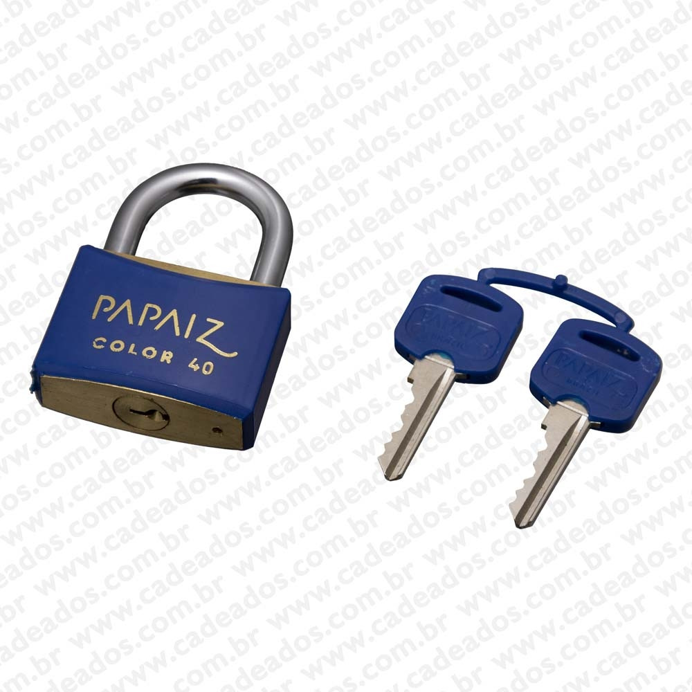 Cadeado Papaiz Color Azul 40 mm