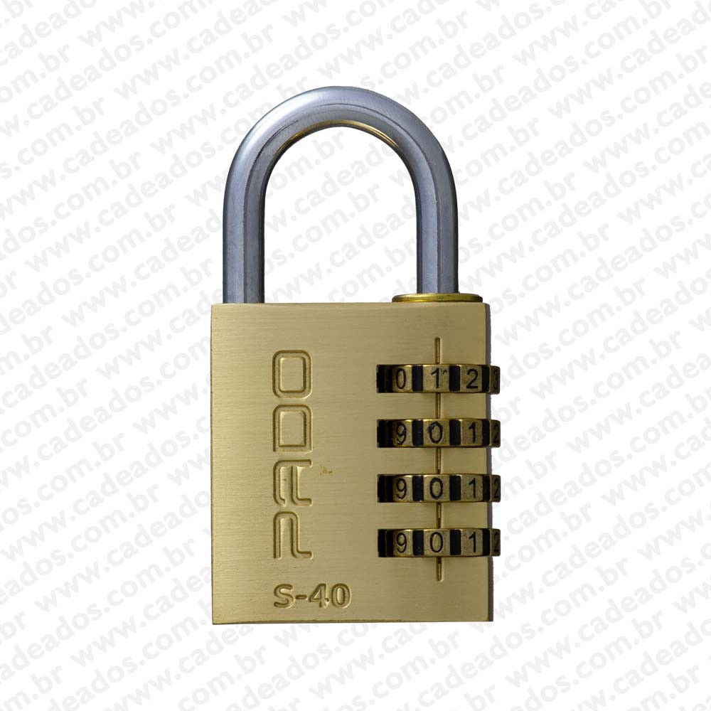 Cadeado Pado Segredo Latão S-30 mm | Numérico | Latão Maciço